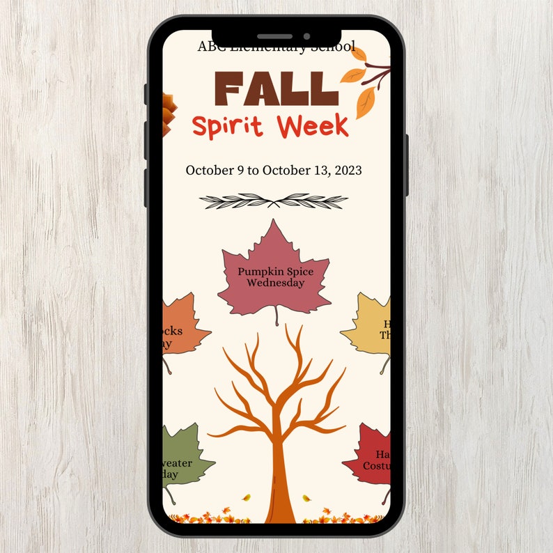 Editable Fall Spirit Week V4 Flyer Template | Spirit Week Ideas | Fall ...