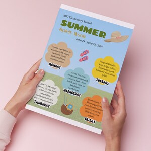 Summer Spirit Week Version 3 Editable Canva Template | School Spirit ...