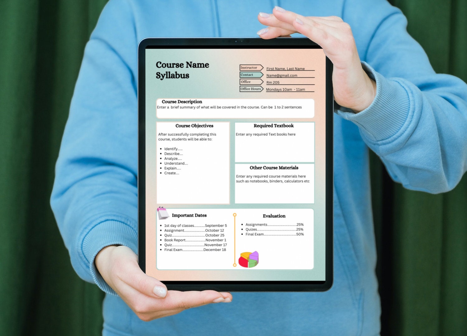 Colorful Syllabus Version 4 Template | Fully Editable in Canva | Class ...