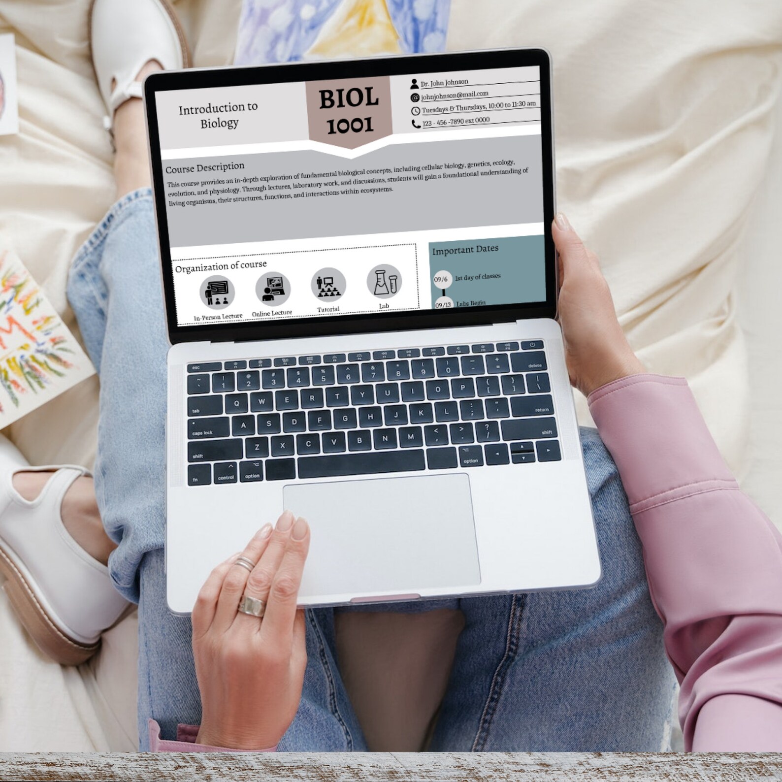 Infographic Biology Syllabus V3 for Science Courses | Canva Template ...