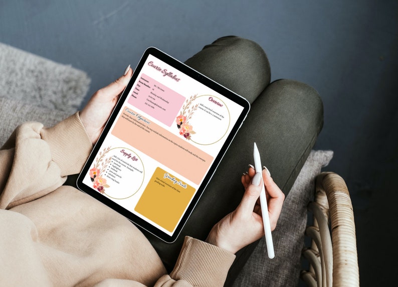 Colorful Syllabus Template Version 2 | Fully Customizable Syllabus for ...