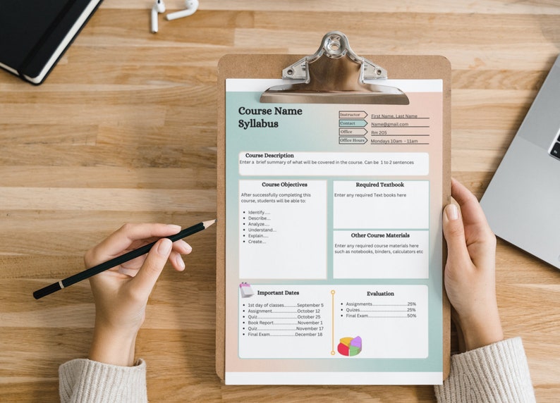 Colorful Syllabus Version 4 Template | Fully Editable in Canva | Class ...