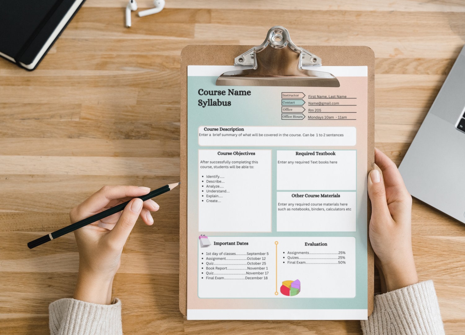 Colorful Syllabus Version 4 Template | Fully Editable in Canva | Class ...