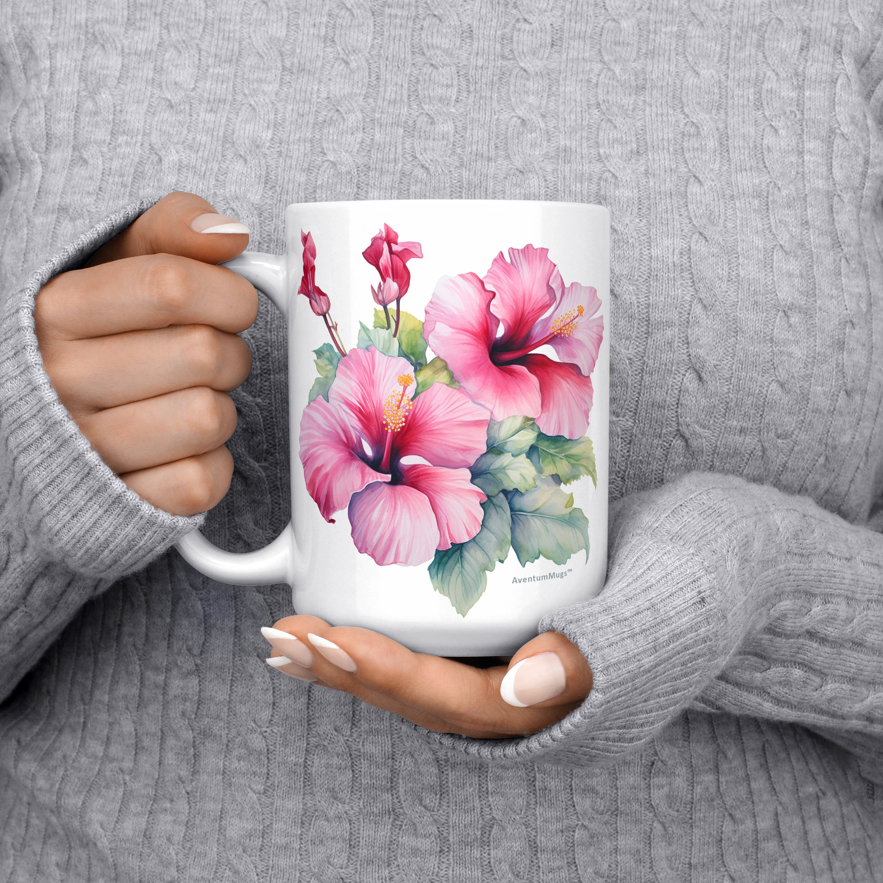 Hibiscus Flower Ceramic Coffee Mug. Best Tropical Ceramic Mug for ...