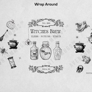 Witches Brew Frosted Glass Cup 16oz – Salem Apothecary Halloween Magic ...