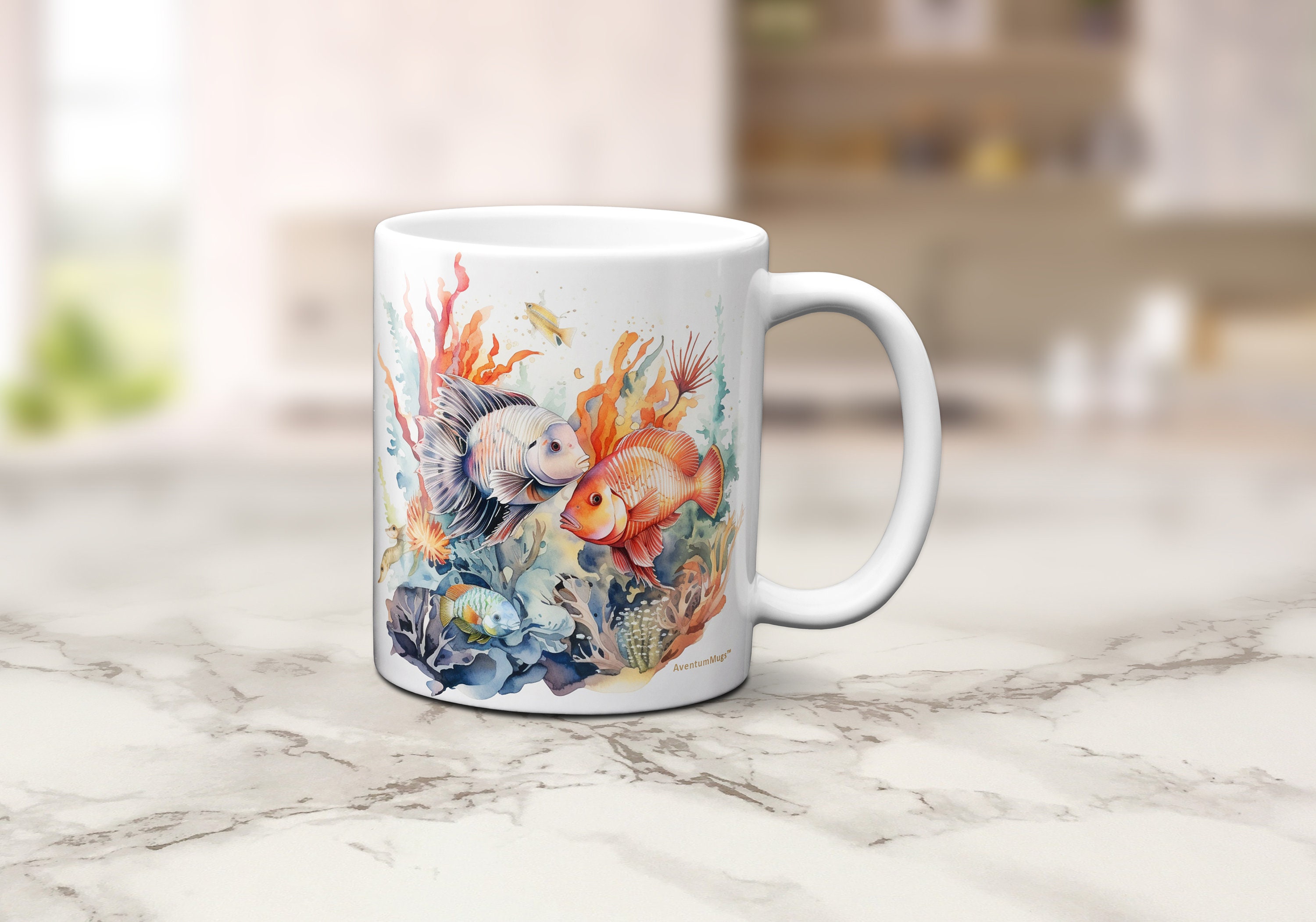 Tropical Fish Ceramic Coffee Mug. Best Ceramic Mug for Coffee Pros and ...