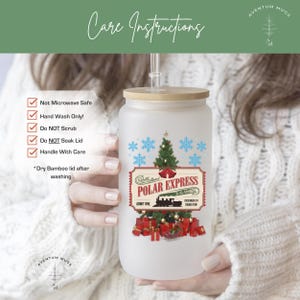 Personalized Tumbler Polar Express Christmas Glass Cup – Custom ...