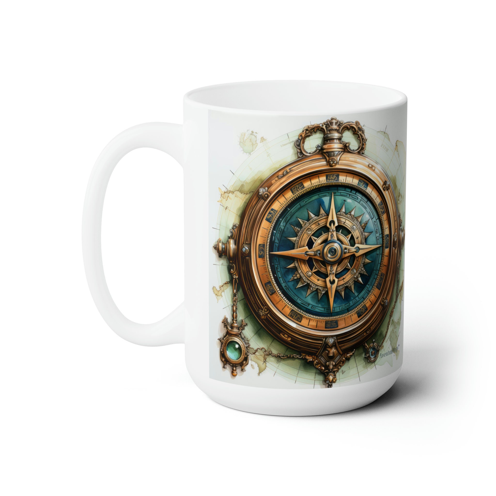 Mariner's Ceramic Nautical Compass Coffee Mug Seafarer Gift, Sailor's ...