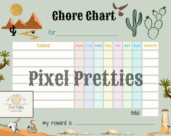 Chore Chart for Kids Reward Chart Daily Routine Chart - Etsy