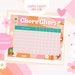 Groovy Retro Chore Chart Printable, Chore Chart for Kids Printable ...