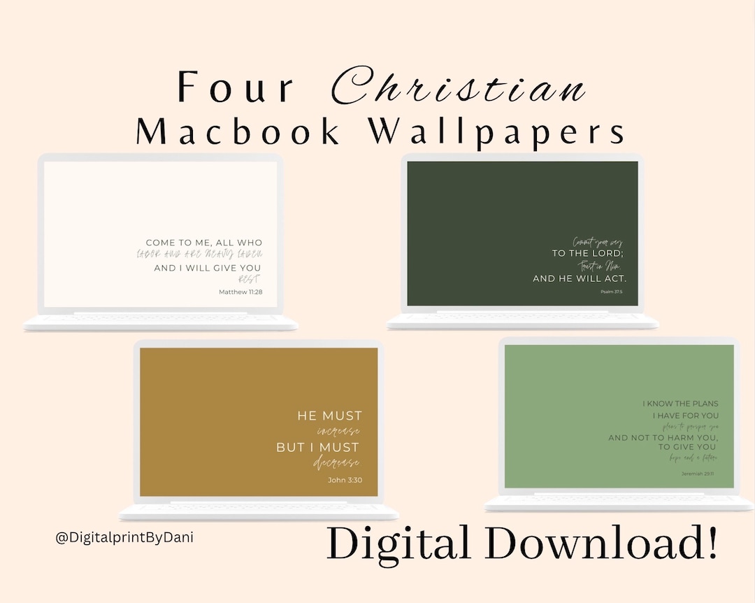 Christian Laptop Wallpaper 4 Pack, High Resolution, Cozy Colors Bible ...