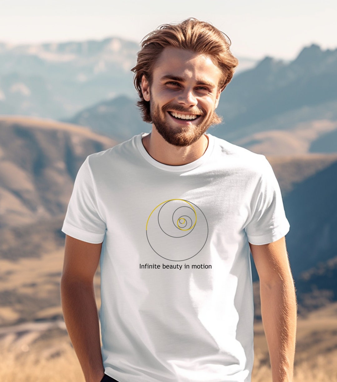 Infinite Beauty in Motion Shirt, Minimalist Design Shirt, Gift for Dad ...