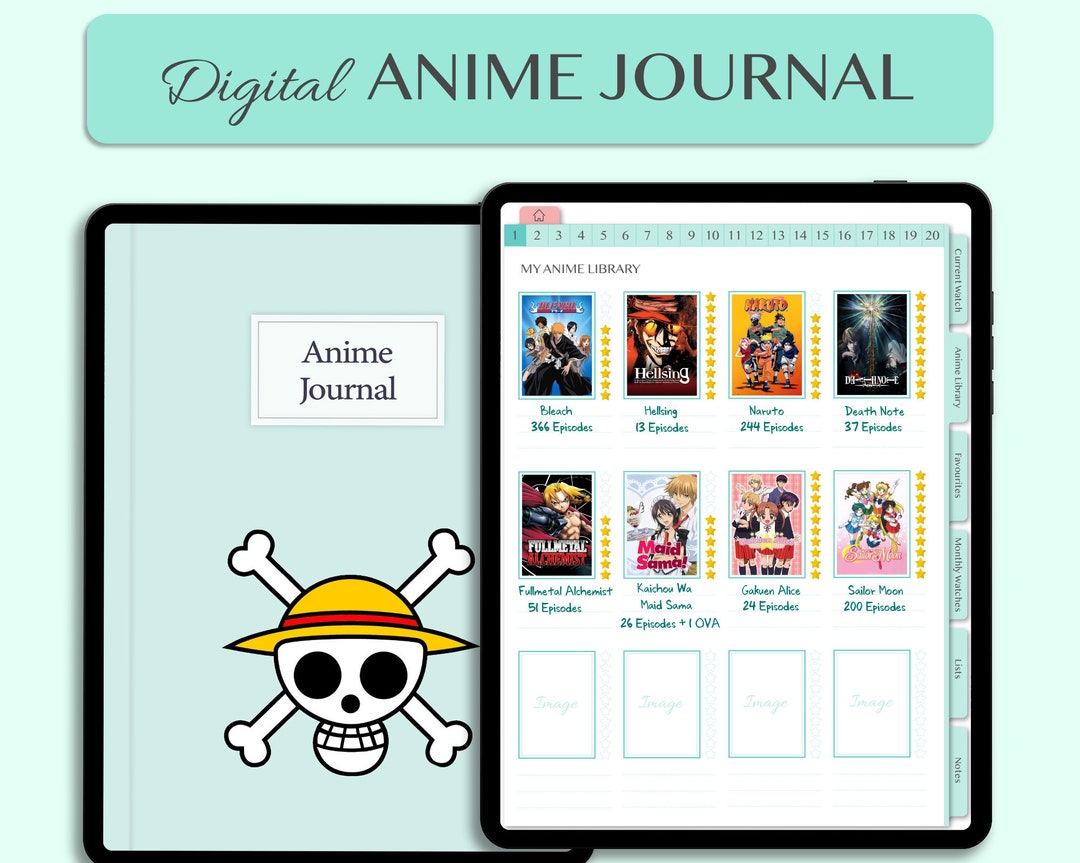 Digital Anime Journal for Goodnotes, Anime Reviews, Minimal Anime ...