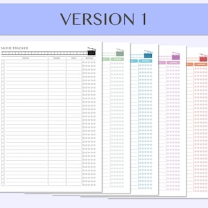 Printable & Fillable Movie Tracker, Movie Journal, Movie Review, Movie ...