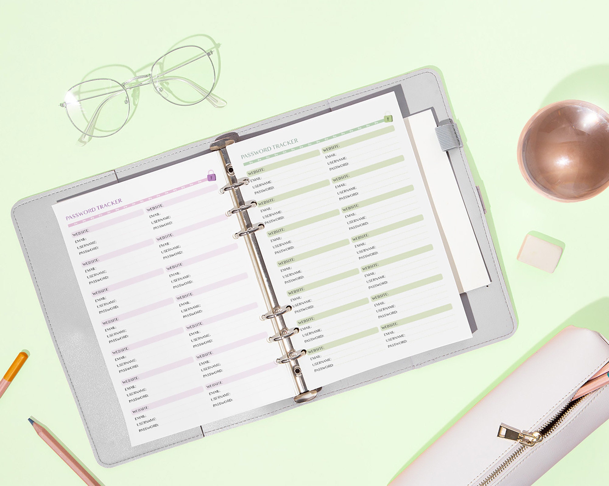 Printable & Fillable Password Tracker, Password Log, Password Keeper ...