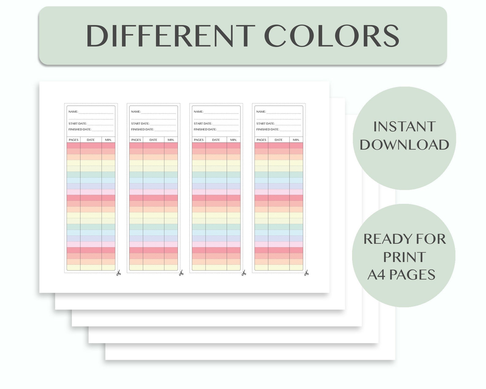 Printable Reading Log Bookmarks Downloadable Bookmarks - Etsy