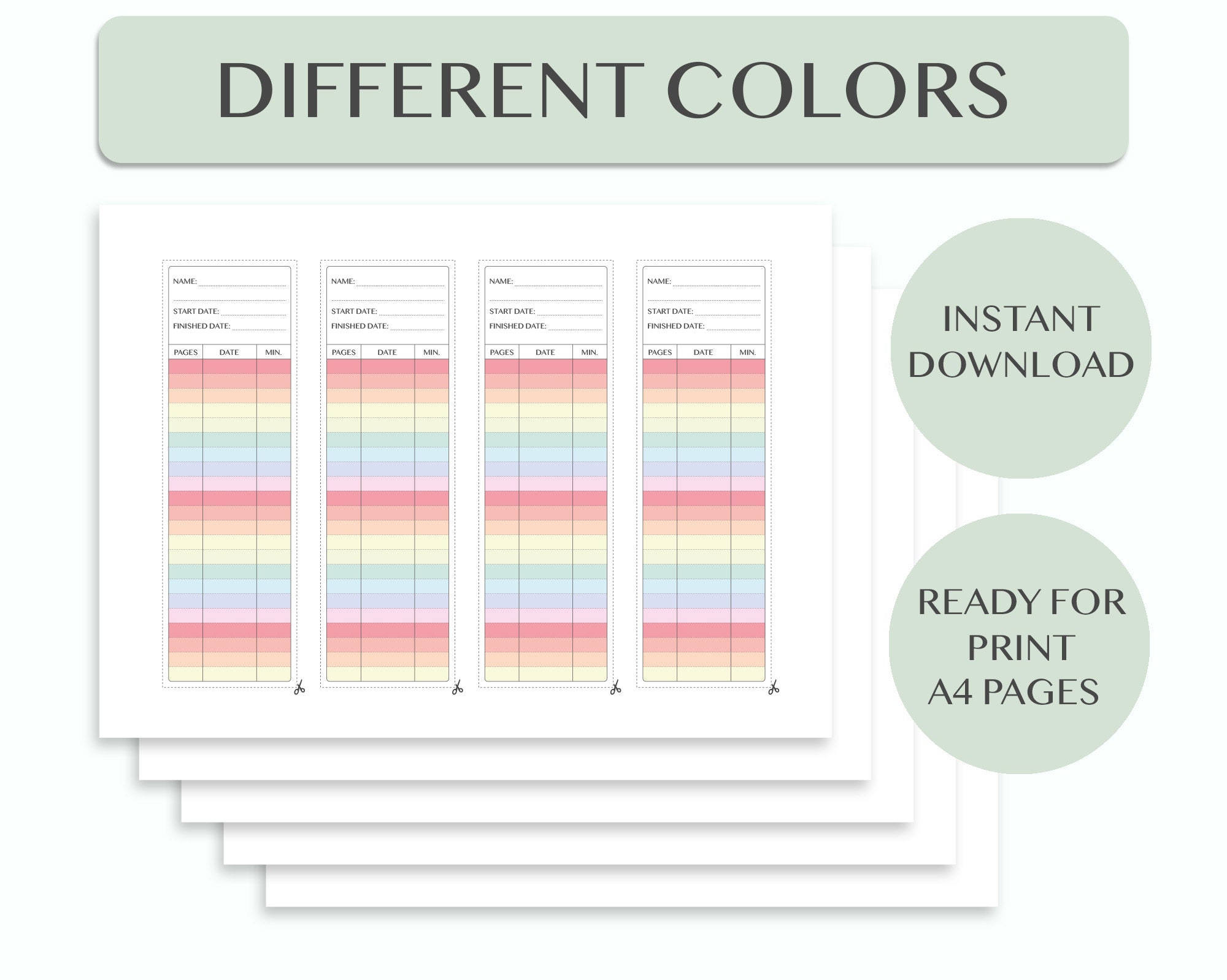 Printable Reading Log Bookmarks Downloadable Bookmarks - Etsy