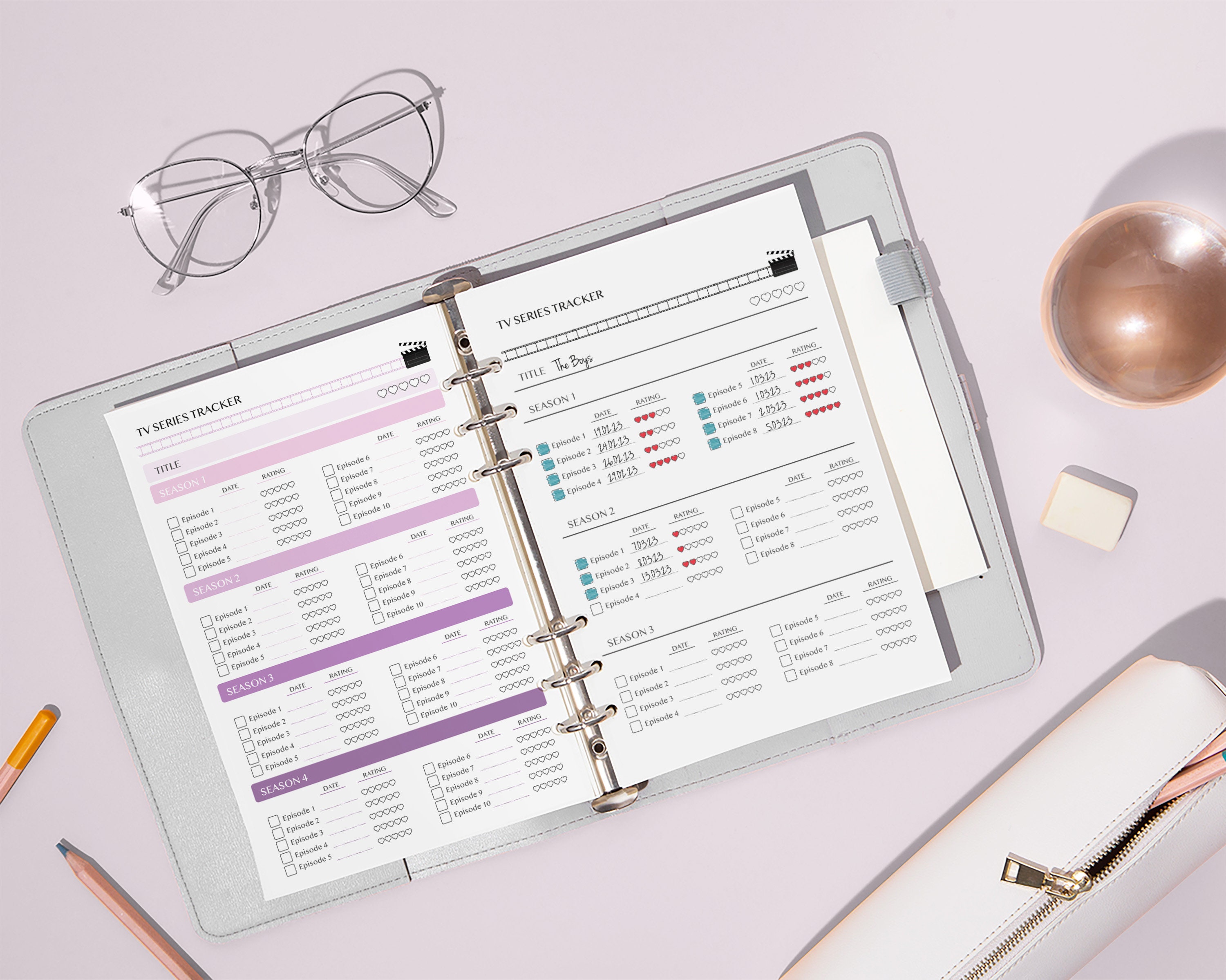 Printable TV Series Tracker for Organizing, TV Show Journal, TV Episode ...