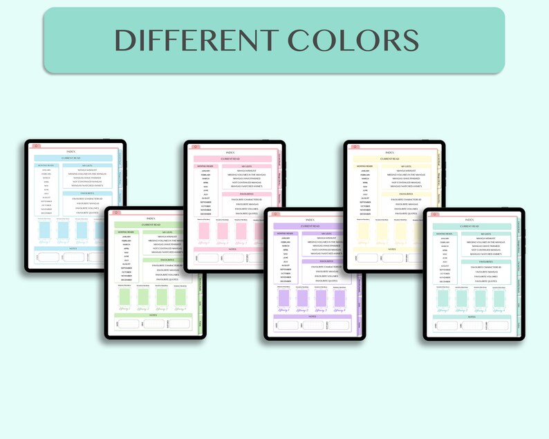 Digital Manga Reading Journal for Tracking and Organizing Your Manga ...