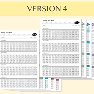 Printable & Fillable Anime Tracker, Anime Log, Watching Planner, Anime ...