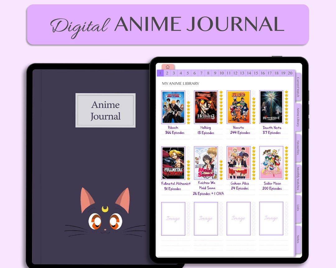 Digital Anime Journal for Goodnotes, Anime Reviews, Minimal Anime ...