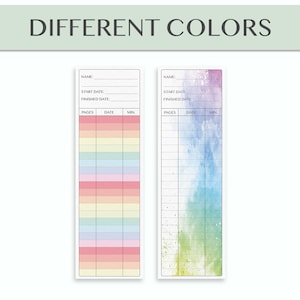 Printable Reading Log Bookmarks, Downloadable Bookmarks, Instant ...