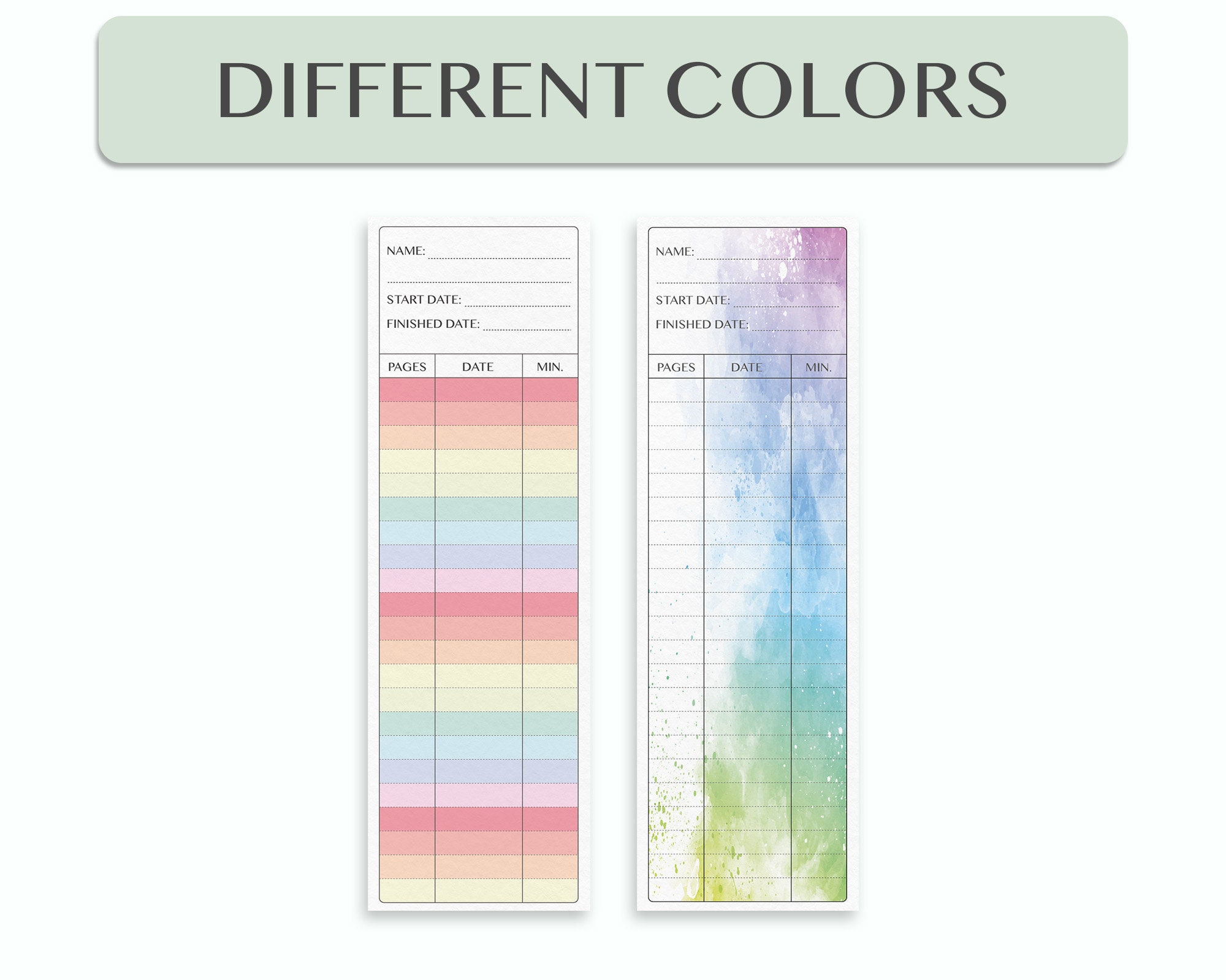 Printable Reading Log Bookmarks Downloadable Bookmarks - Etsy