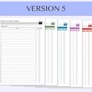 Printable & Fillable Movie Tracker, Movie Journal, Movie Review, Movie ...