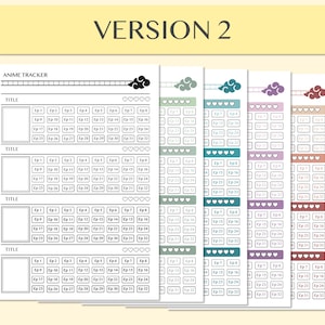 Printable & Fillable Anime Tracker, Anime Log, Watching Planner, Anime ...