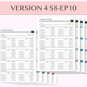 Printable TV Series Tracker for Organizing, TV Show Journal, TV Episode ...