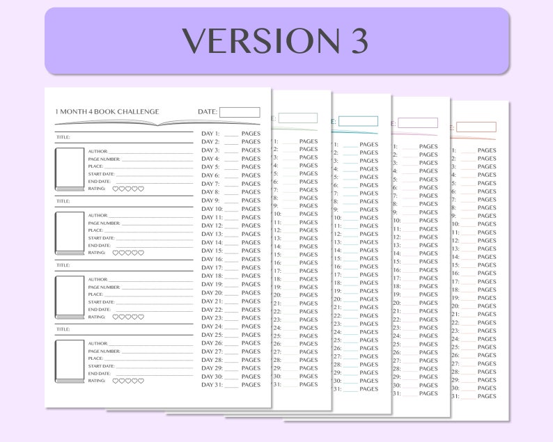 Printable & Fillable Book Tracker, Reading Log, Book Reading List ...