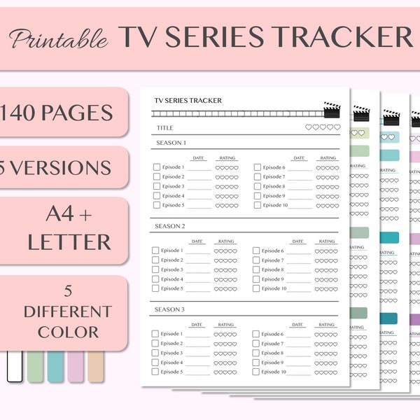 Tv Series Tracker Printable - Etsy