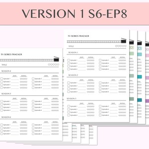 Printable TV Series Tracker for Organizing, TV Show Journal, TV Episode ...