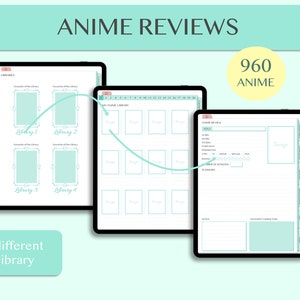 Digital Anime Journal for Goodnotes, Anime Reviews, Minimal Anime ...