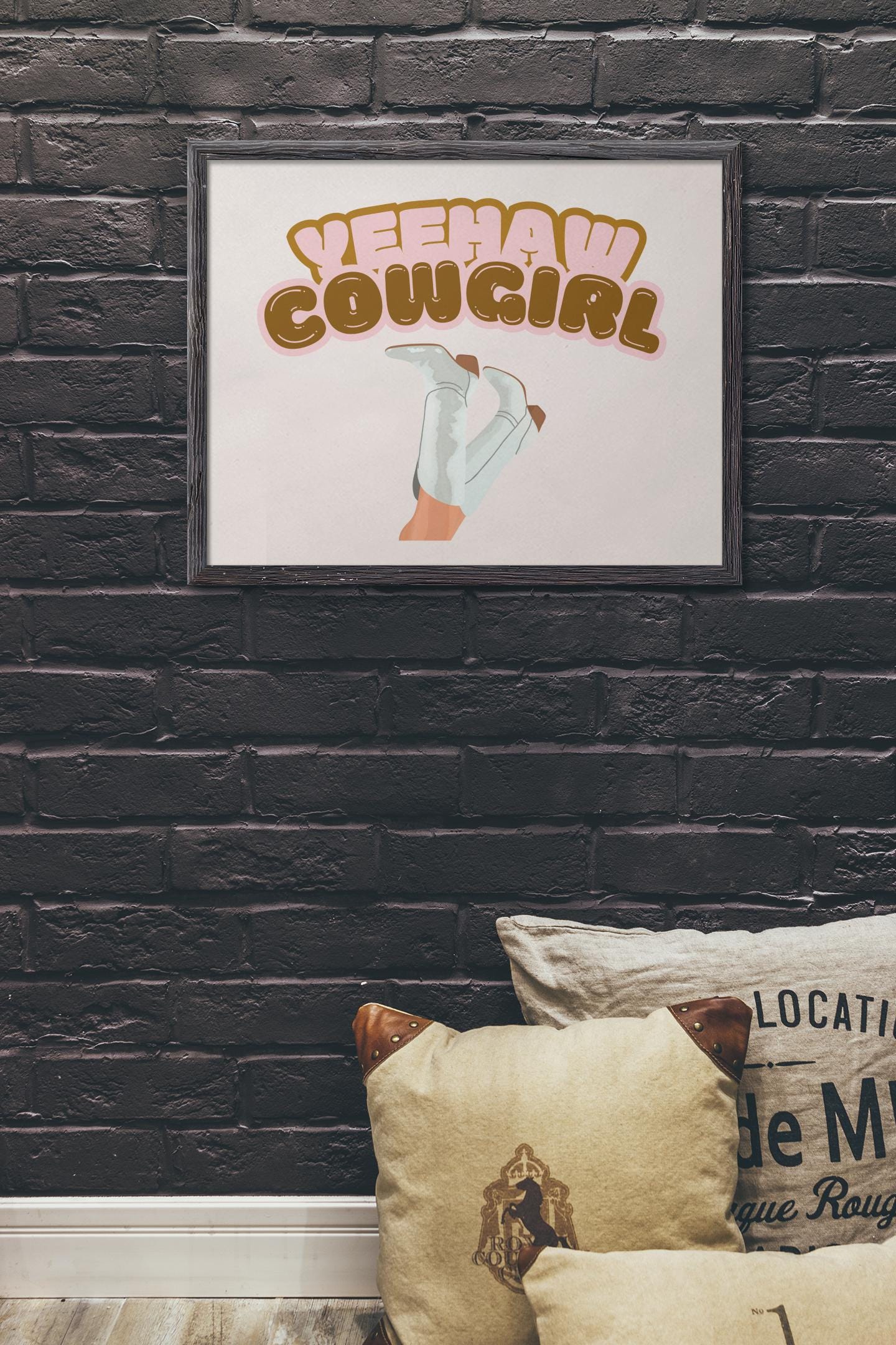 Yeehaw Cowgirl DOWLOADABLE Poster Art, Boho Wall Decor, Gift for ...