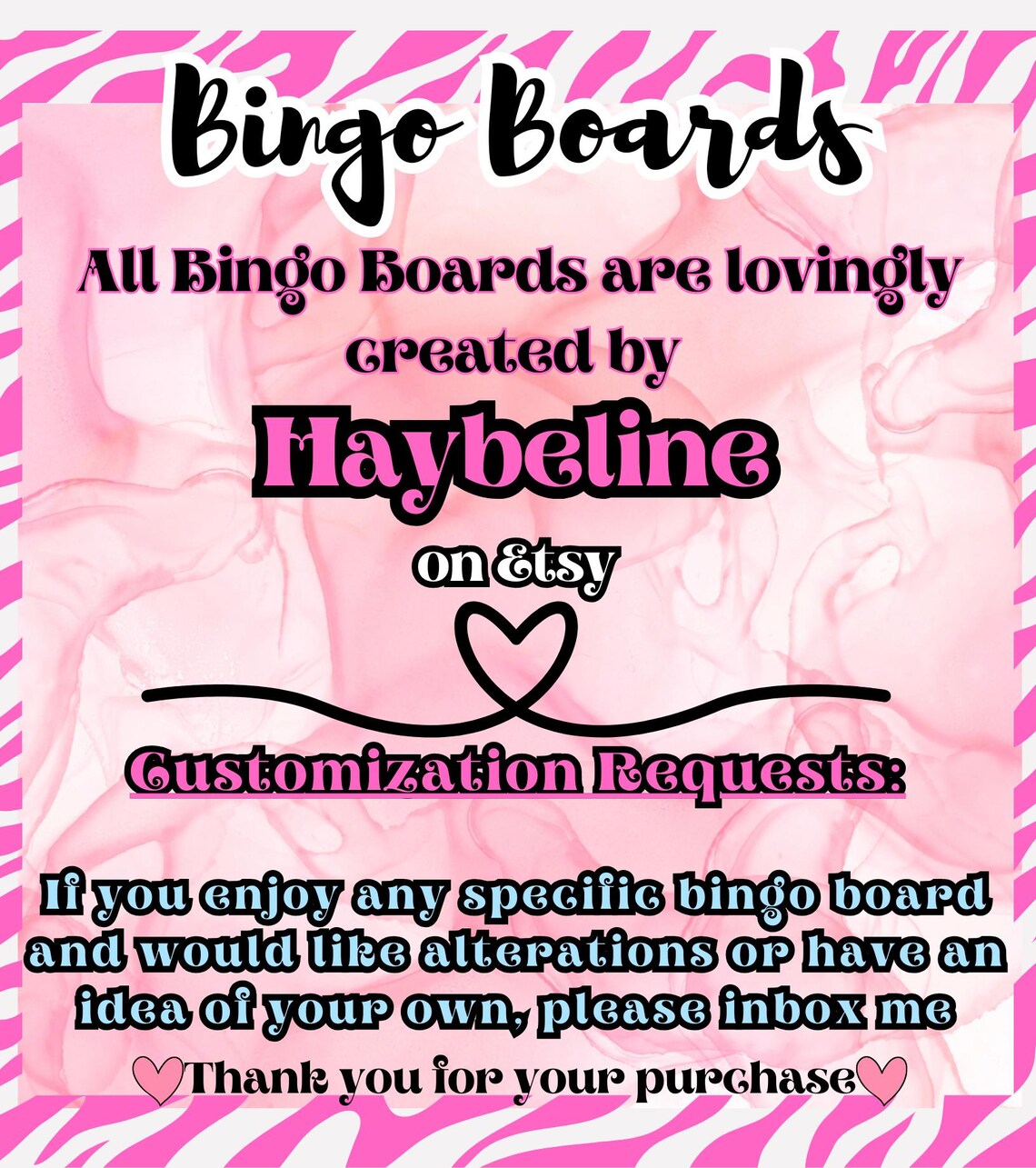 NEW! 150 WTA Bingo Board- Perfume Parlor - Etsy