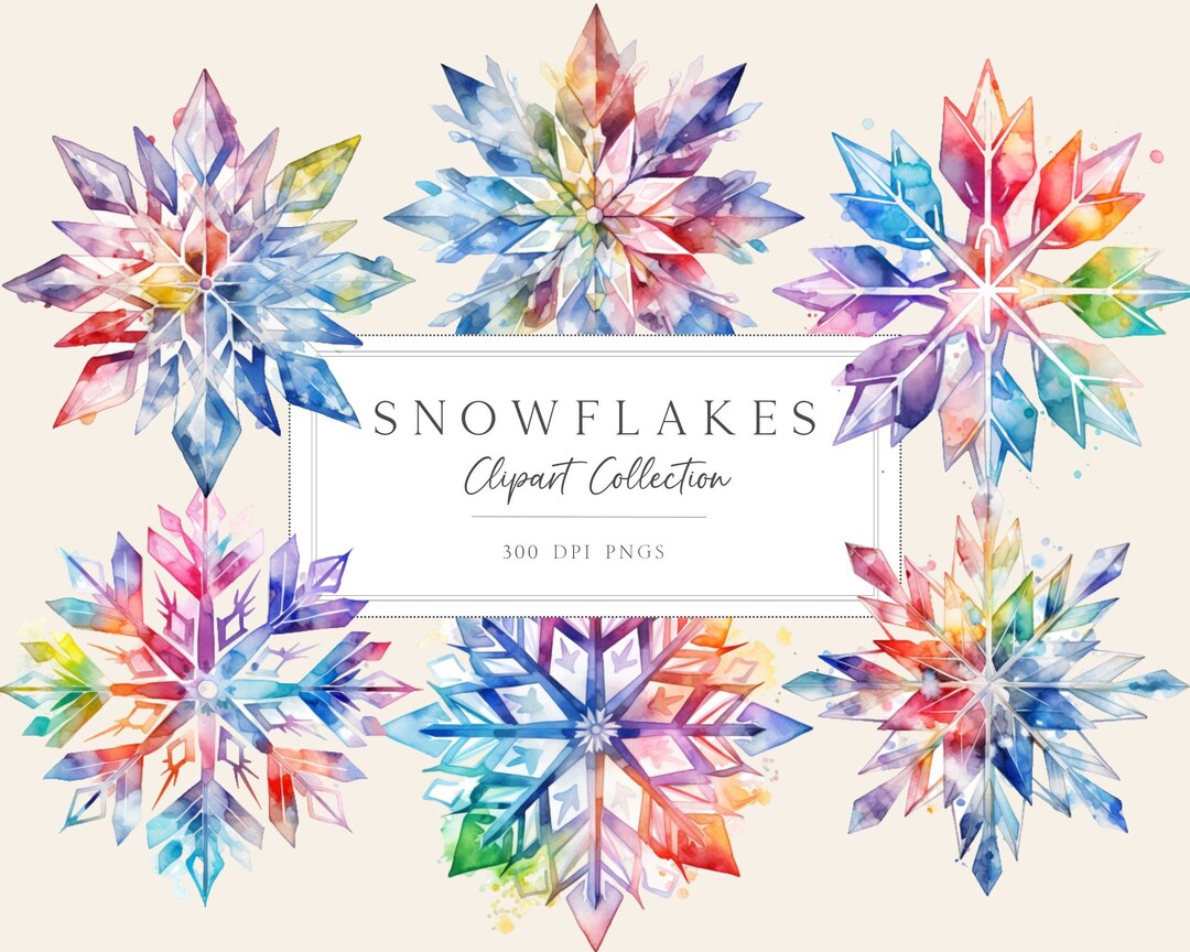 Snowflakes Clipart Digital Download Snowflake PNG Snowflakes Clip Art ...