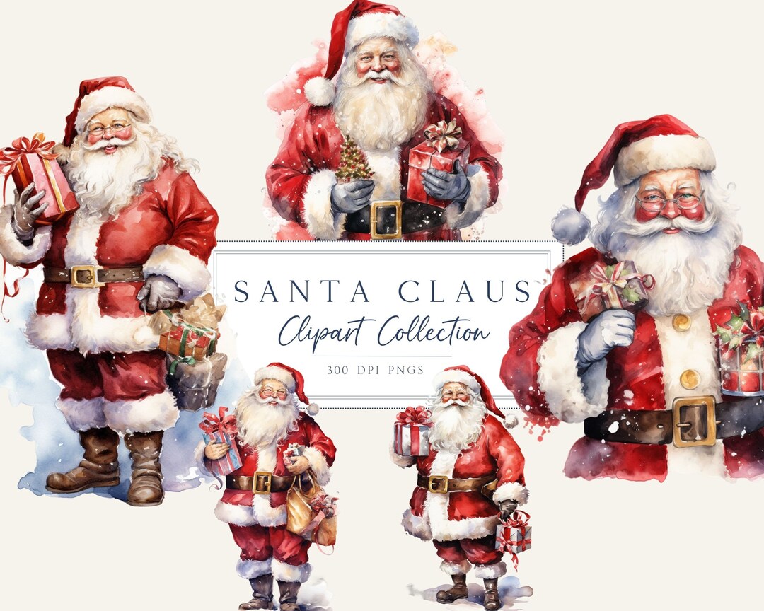 Watercolor Clipart Santa Clipart High Quality Pngs Commercial Use ...