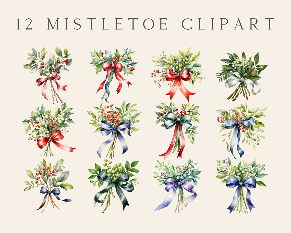 Mistletoe Clipart | Christmas Clipart | Christmas Mistletoe PNG ...