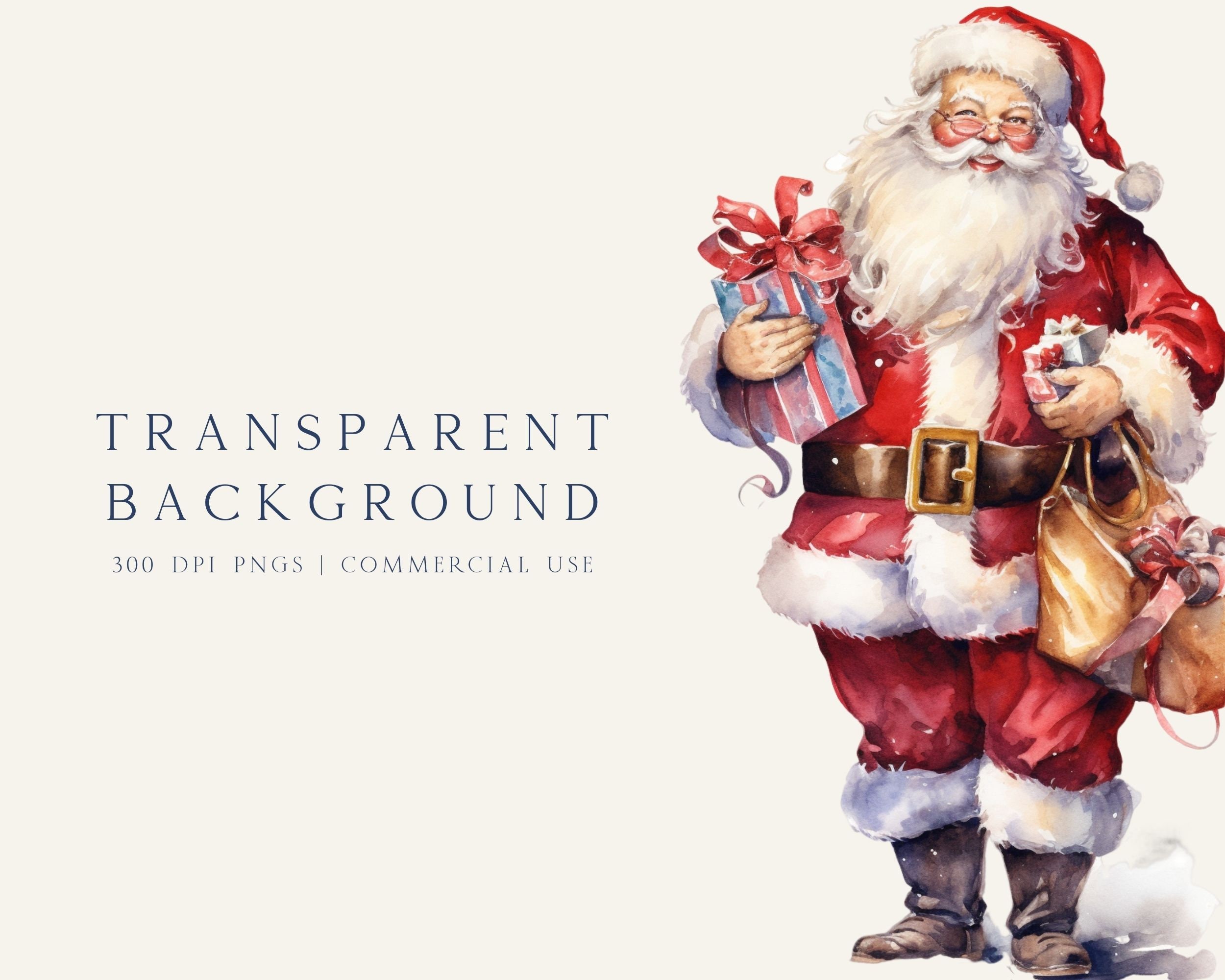 Watercolor Clipart Santa Clipart High Quality Pngs Commercial Use ...