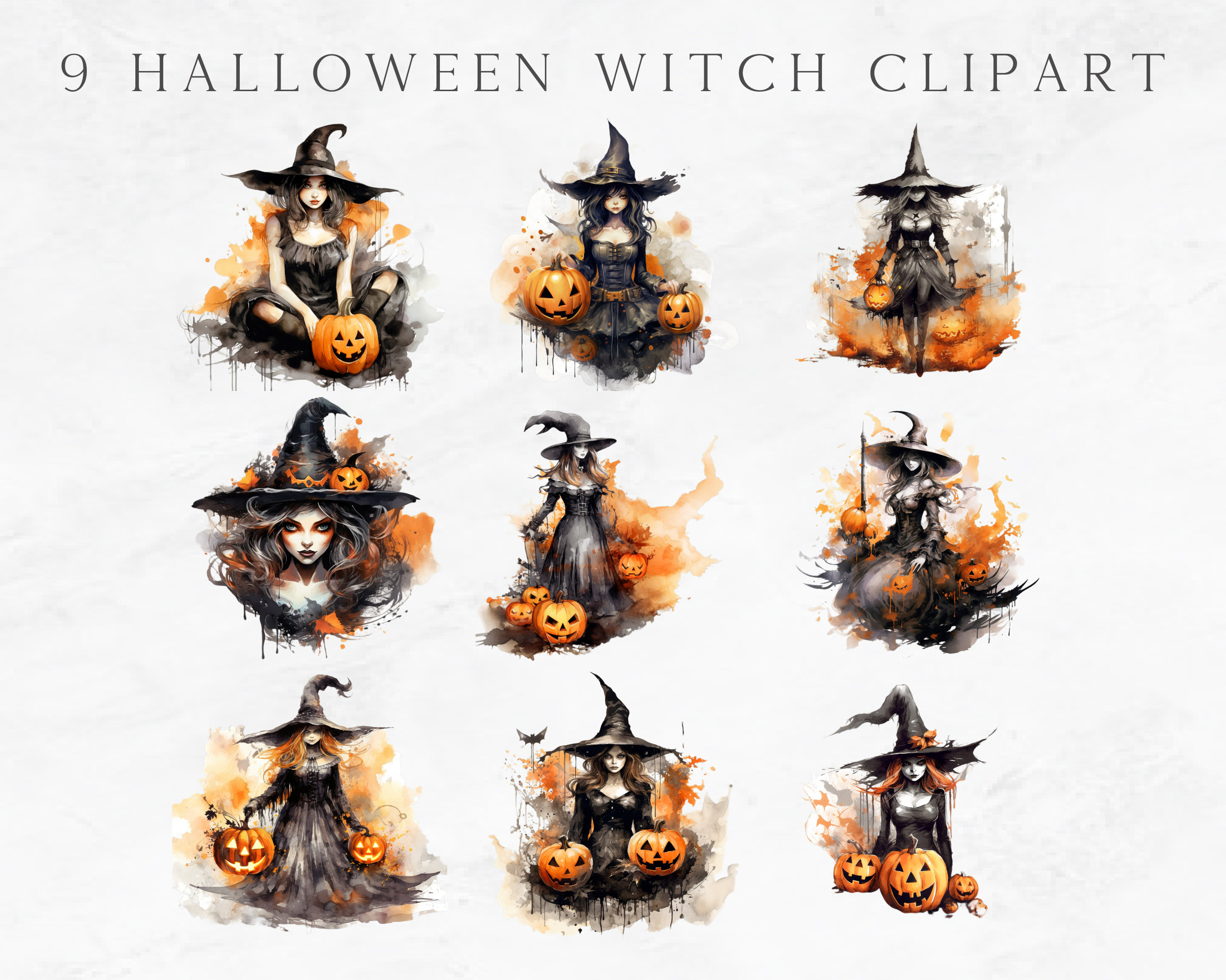 Halloween Witch Clipart Witches Png Halloween Svg - Etsy