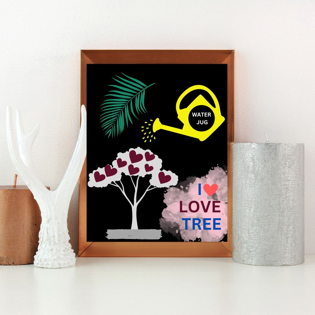 I Love Tree| Tree Wall Art| Tree Wall Prints| Wall Art| Printable Item ...