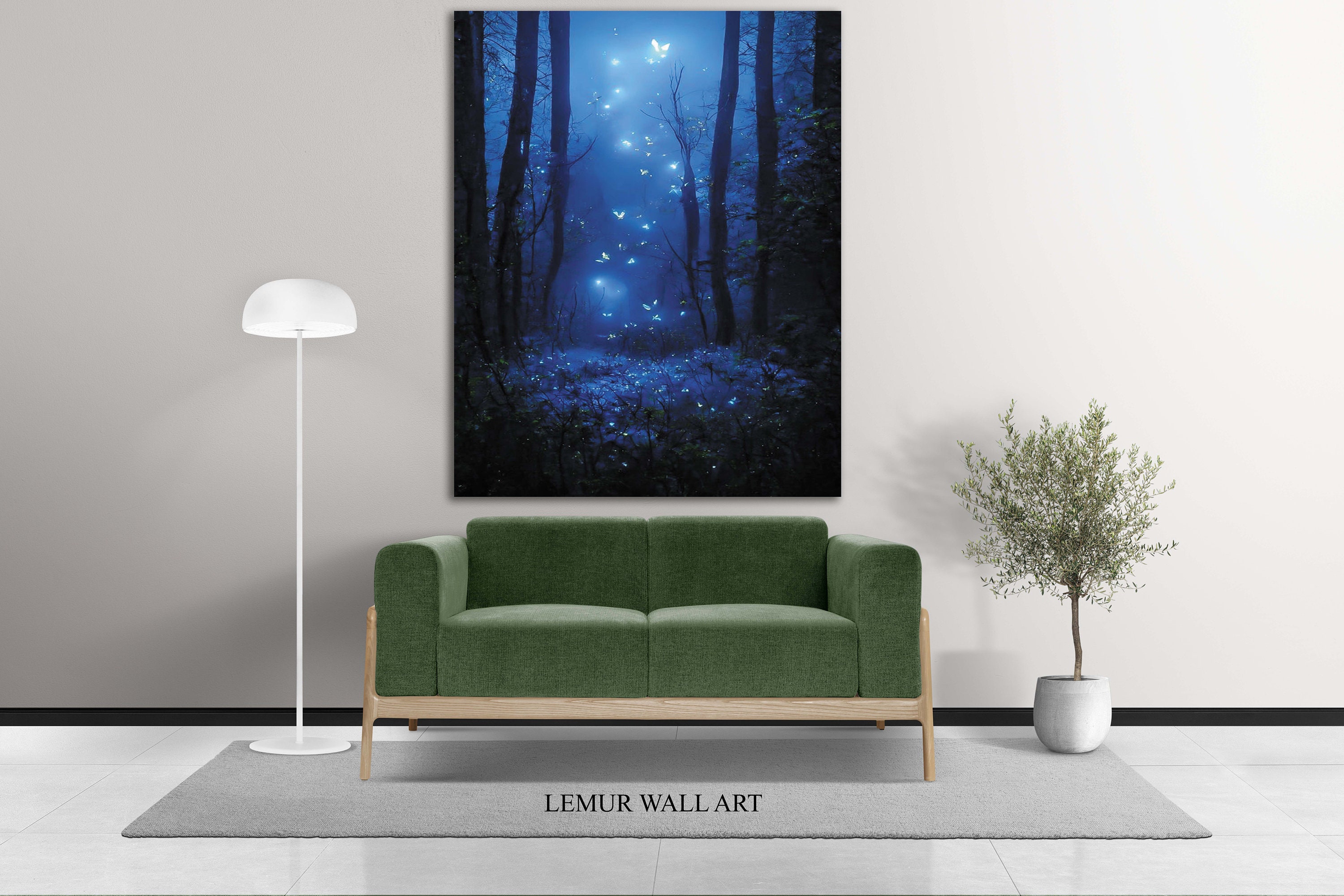 Electric Fireflies Forest Tempered Glass, Fantasy Forest Tempered Glass ...
