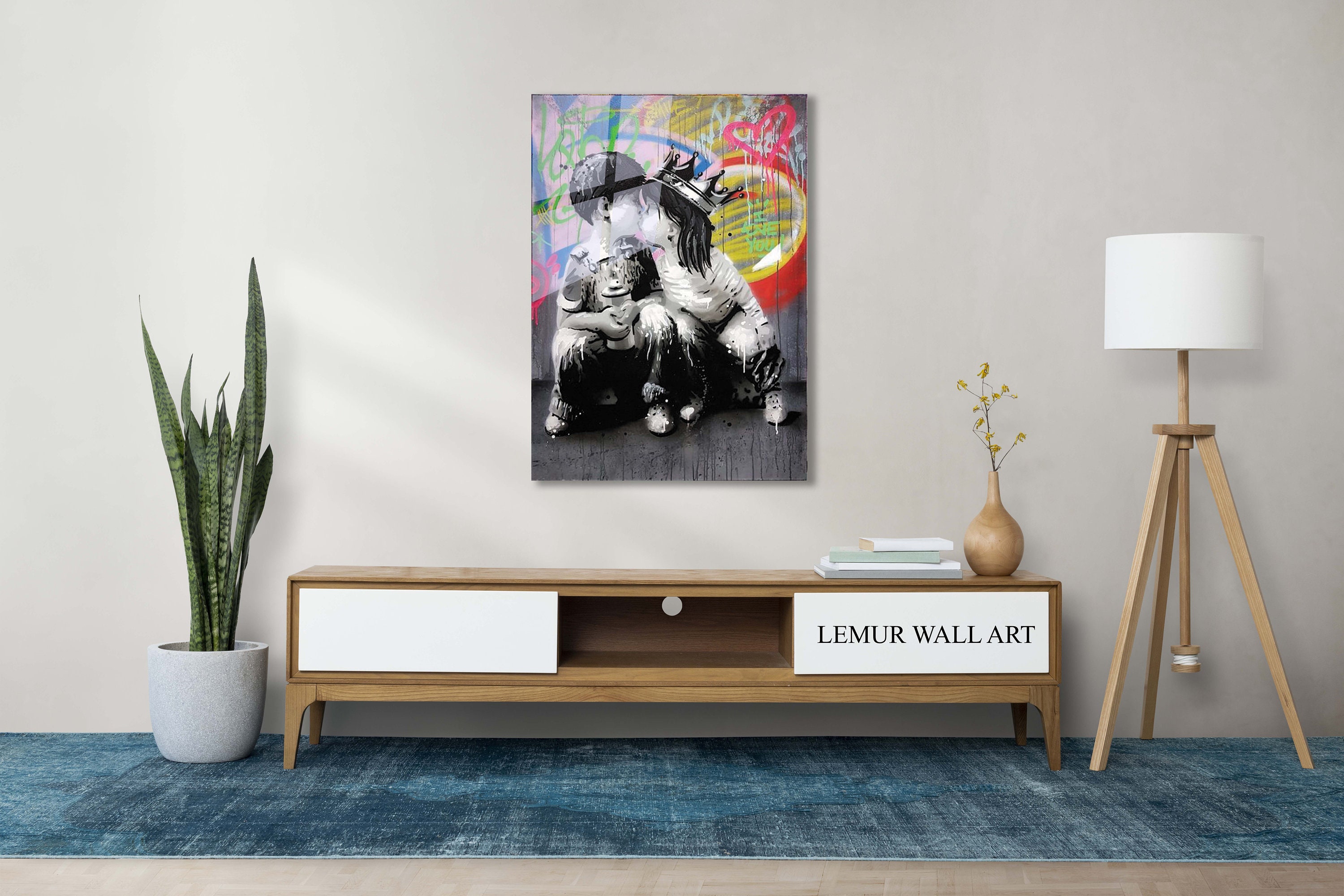 Banksy Life is Short Street Art Glass Printing Wall Art Graffiti Home ...