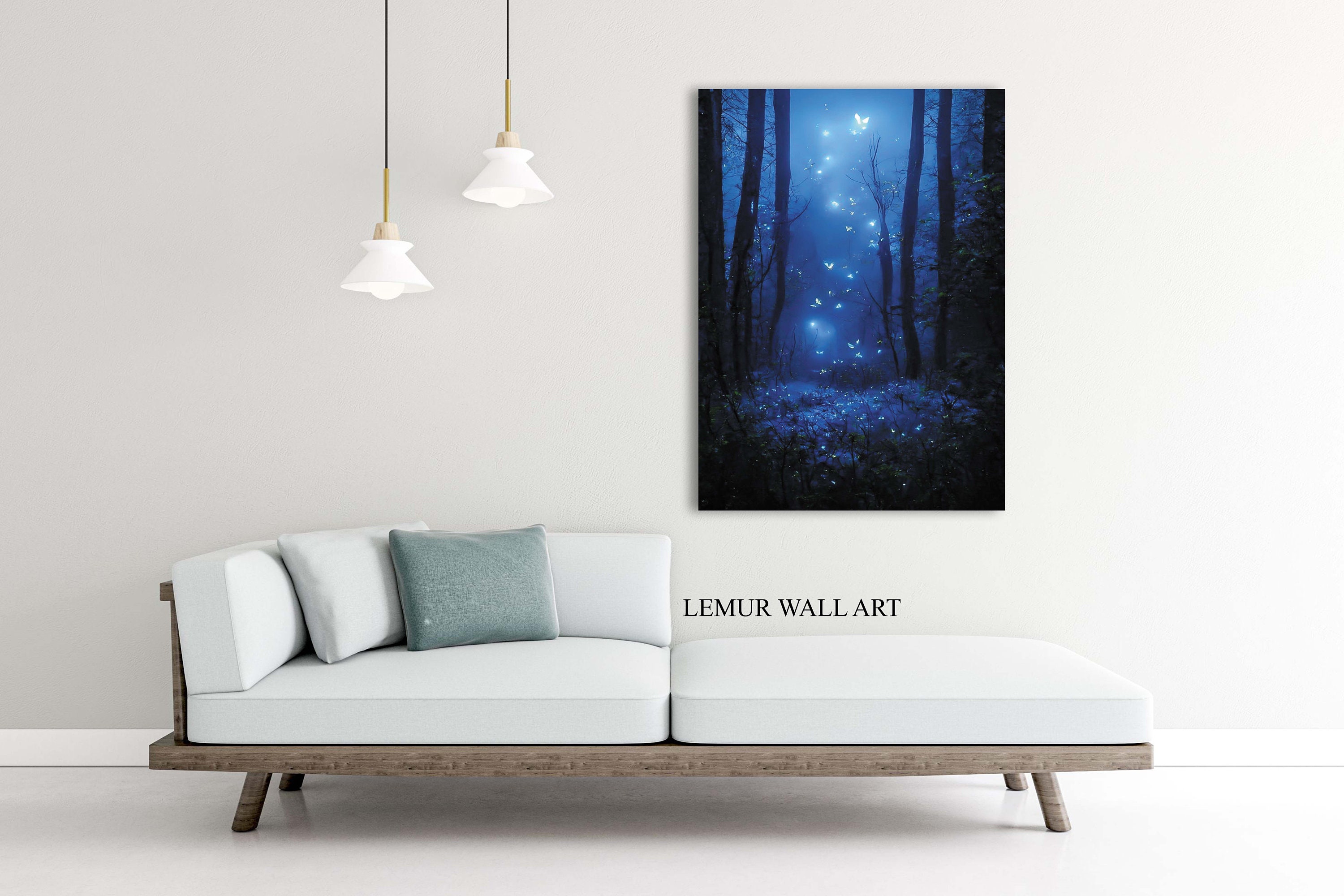 Electric Fireflies Forest Tempered Glass, Fantasy Forest Tempered Glass ...
