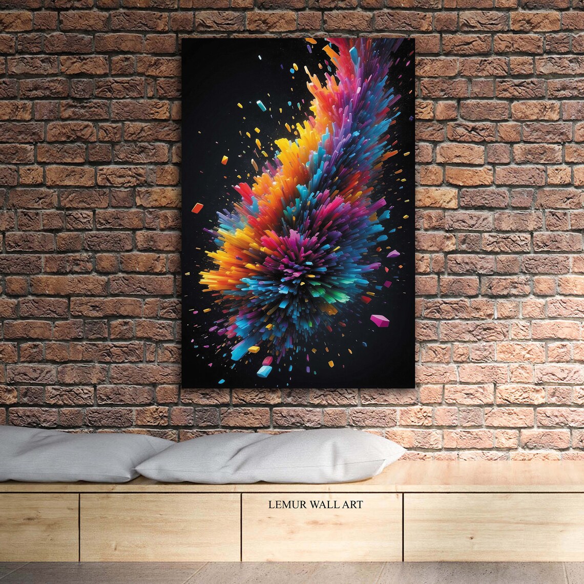 Abstract Glass Wall Art Tempered Glass Colorful Wall Hanging Modern Wall Decor Glass Wall Art 