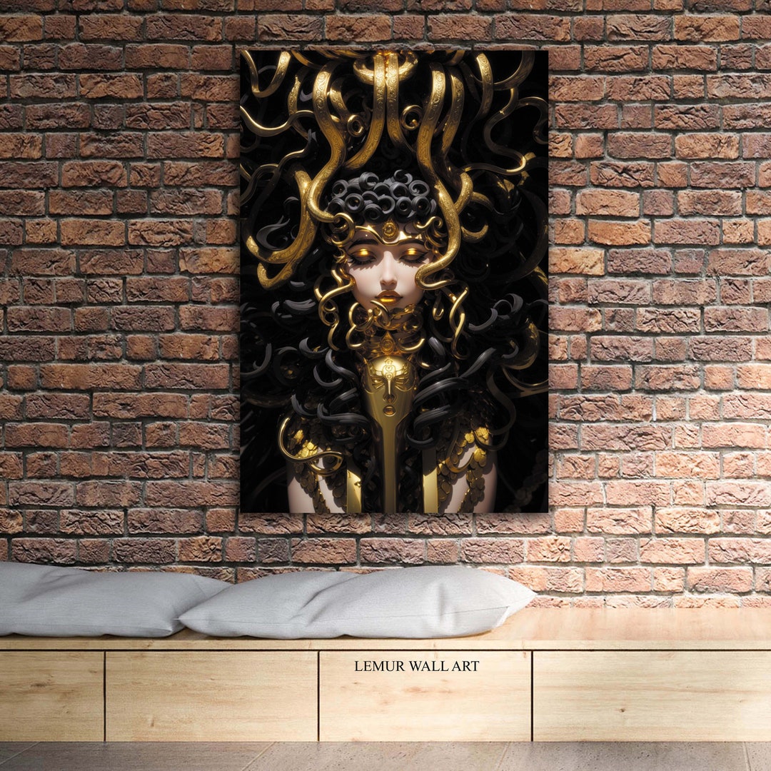 Medusa Wall Decor , Medusa Wall Art , Glass Print , Medusa Glass Wall ...