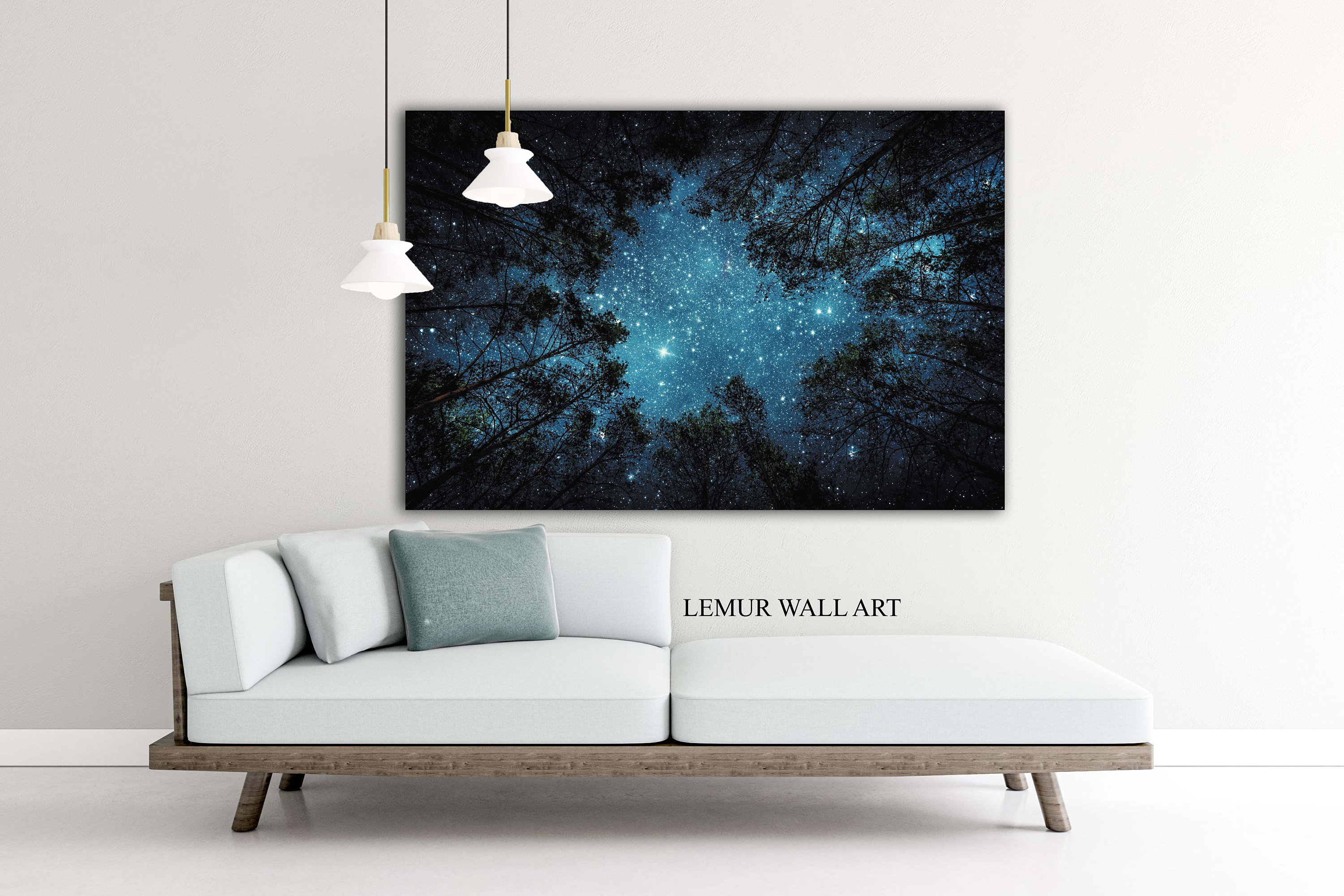 Tempered Glass Wall Art-milky Way Night Sky Starry Night Wall Decor ...