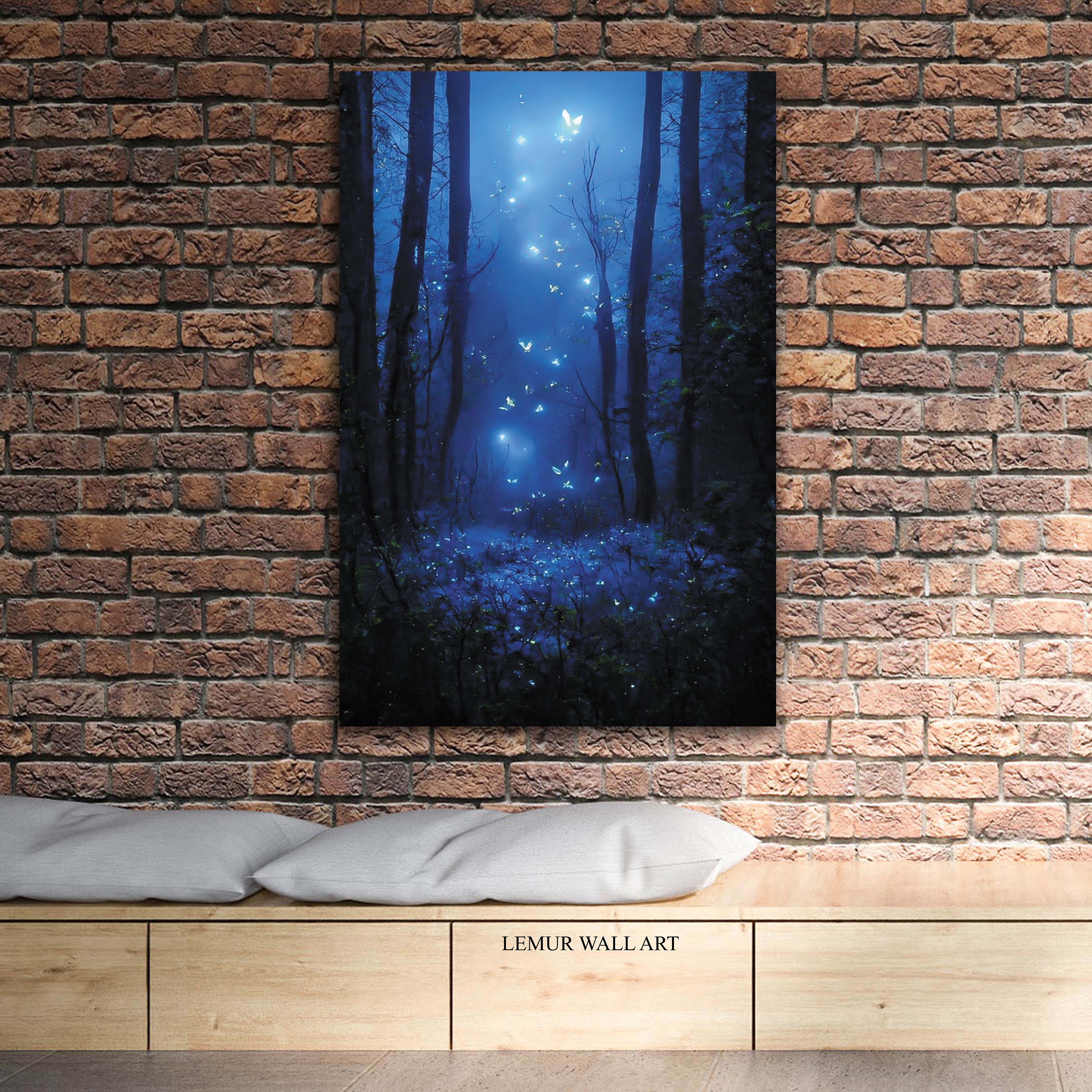 Electric Fireflies Forest Tempered Glass, Fantasy Forest Tempered Glass ...