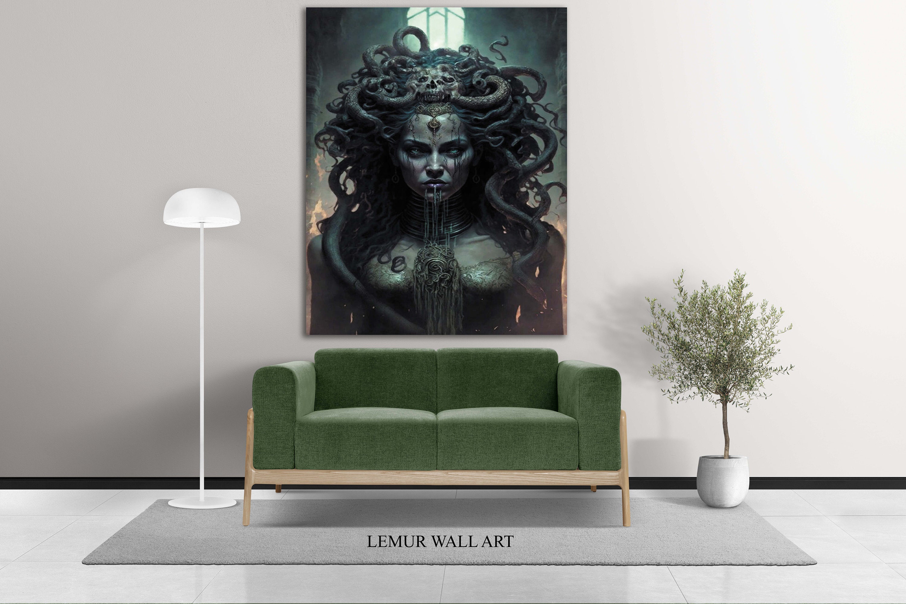 Medusa Wall Decor Medusa Wall Art Glass Print Medusa - Etsy